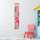 Tropical Pink Flamingo Girls Growth Chart | Zazzle