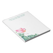 Tropical Pink Flamingo Personalized Stationery Notepad | Zazzle