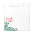 Tropical Pink Flamingo Personalized Stationery Notepad | Zazzle