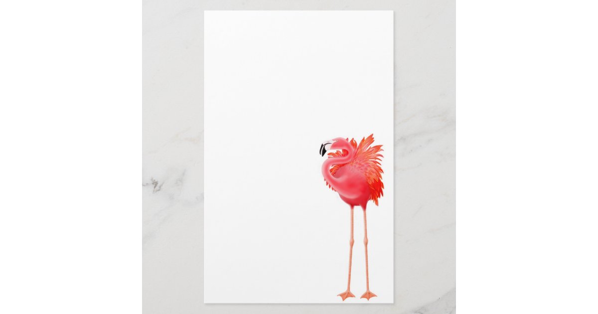 Tropical Pink Flamingo Stationery | Zazzle