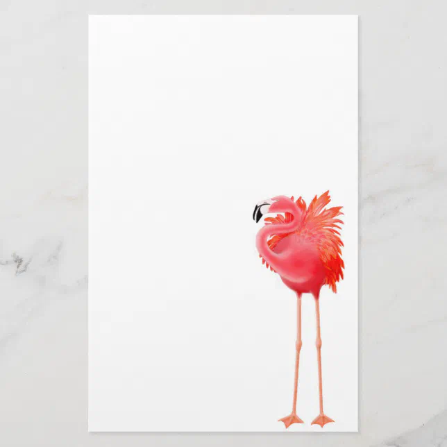 Tropical Pink Flamingo Stationery | Zazzle