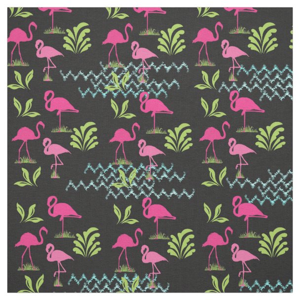 Flamingo Party Fabric | Zazzle