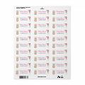 Tropical Pink Gold Pineapple Floral Return Address Label | Zazzle