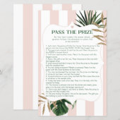 Tropical pink pass the prize bridal shower game | Zazzle