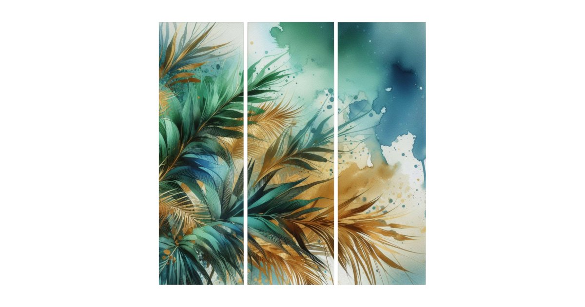 Tropical Plants Triptych | Zazzle