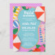 Tropical Pool Party Boho Bridal Shower Invitation | Zazzle