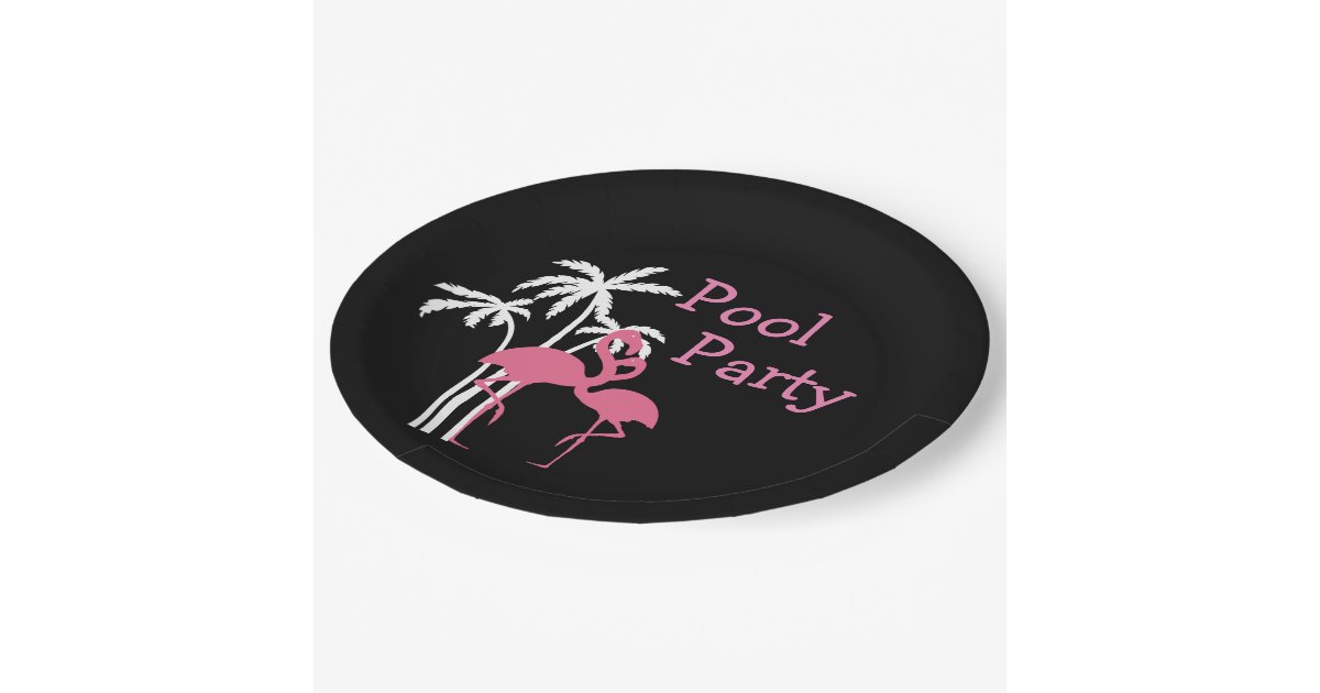 Tropical Pool Party Paper Plates | Zazzle