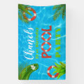 Tropical Pool Party | Summer Birthday Banner | Zazzle