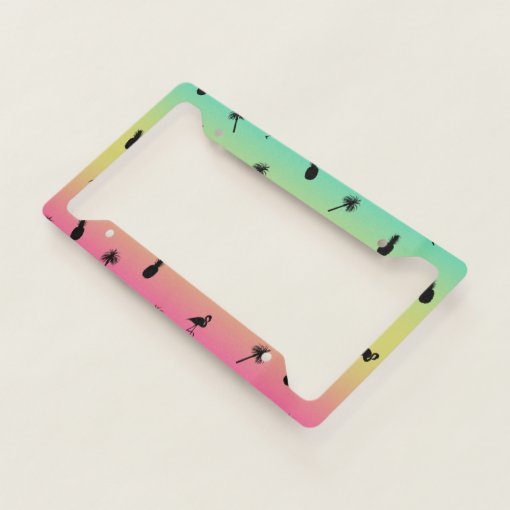 Tropical Print License Plate Frame | Zazzle