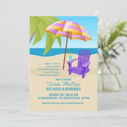 Tropical Retirement Party Invitations | Zazzle