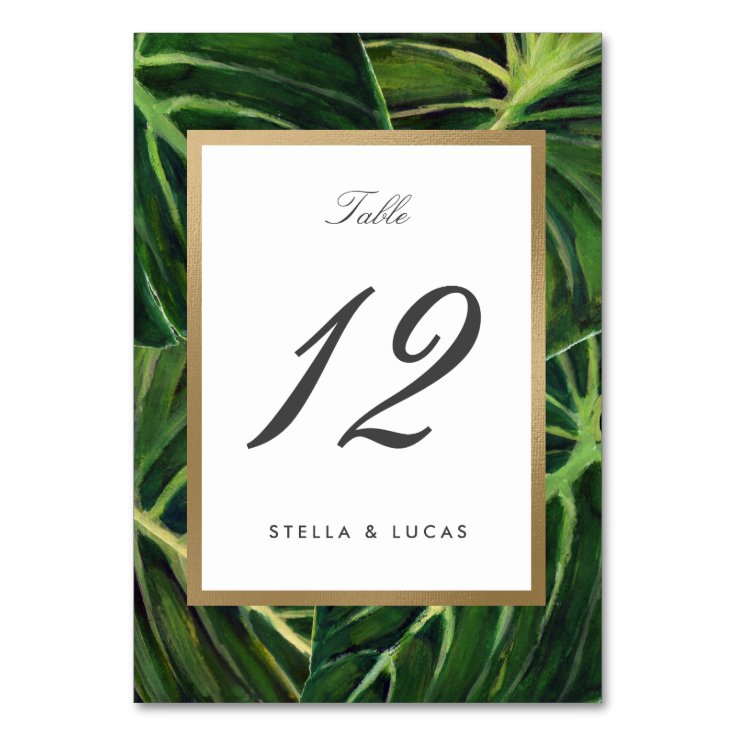 Tropical Romance II Table Number | Zazzle