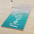 tropical sand beach ocean meditation personalized yoga mat | Zazzle