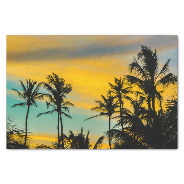 Tropical Scene at Sunset Time Tissue Paper | Zazzle