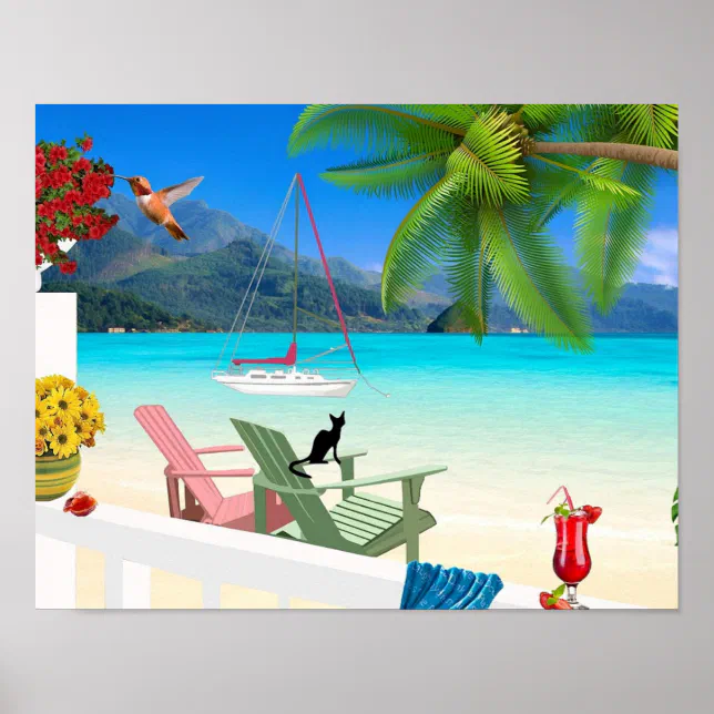 Tropical Scene Poster | Zazzle