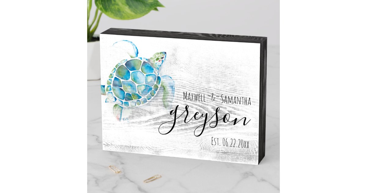Tropical Sea Turtle Established Sign | Zazzle