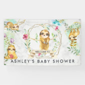 Tropical Sloth Baby Shower Welcome Banner | Zazzle