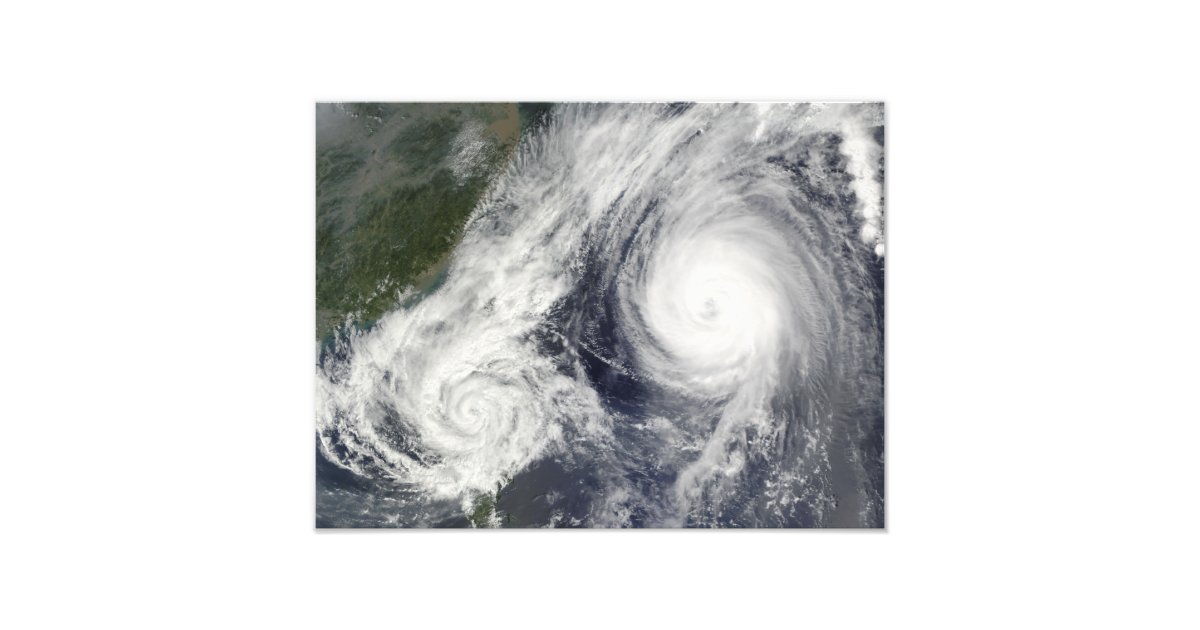 Tropical Storm Parma and Super Typhoon Melor Photo Print | Zazzle