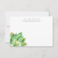 Tropical Succulent Personalized Stationery Note Card | Zazzle