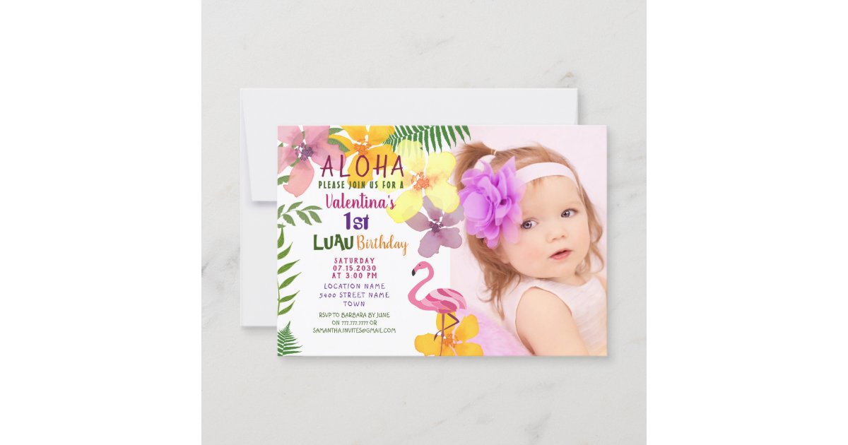 Tropical Summer Birthday Invitation | Zazzle