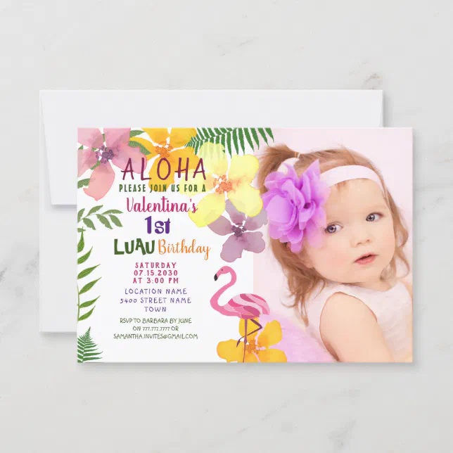 Tropical Summer Birthday Invitation | Zazzle