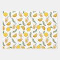 Tropical Summer Fruit Wrapping Paper Set of 3 | Zazzle