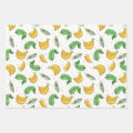 Tropical Summer Fruit Wrapping Paper Set of 3 | Zazzle
