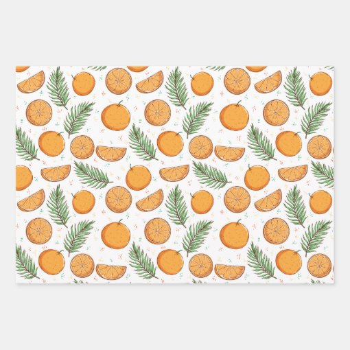 Tropical Summer Fruit Wrapping Paper Set of 3 | Zazzle