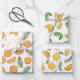 Tropical Summer Fruit Wrapping Paper Set of 3 | Zazzle