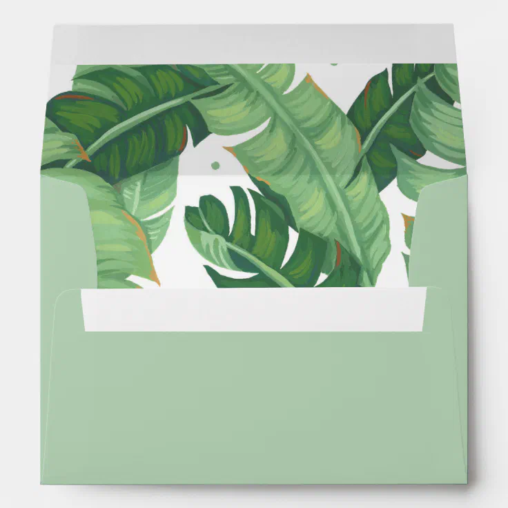 Tropical Summer Invitation envelope | Zazzle