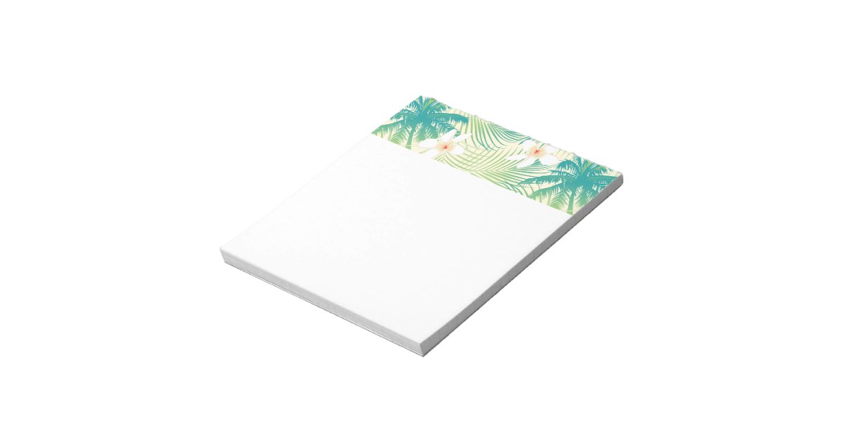 Tropical summer palm trees notepad | Zazzle