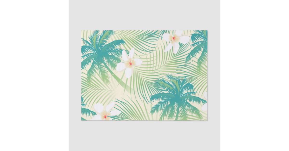 Tropical summer palm trees tissue paper | Zazzle