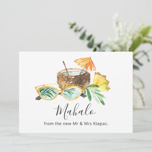Tropical Summer Thank You Card | Zazzle