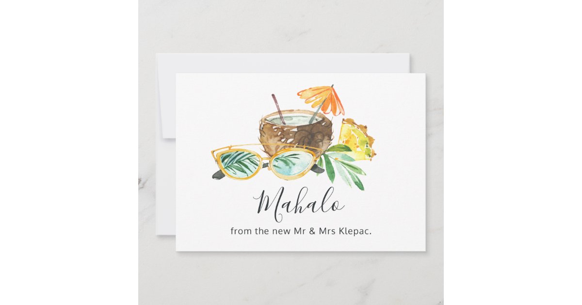 Tropical Summer Thank You Card | Zazzle