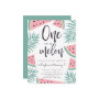 Tropical Summer Watermelon One In A Melon Birthday Invitation Postcard ...