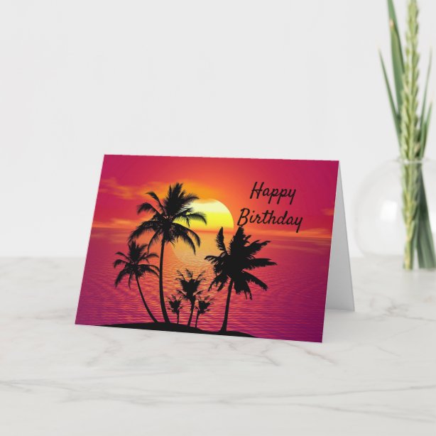 Sunset Birthday Cards | Zazzle