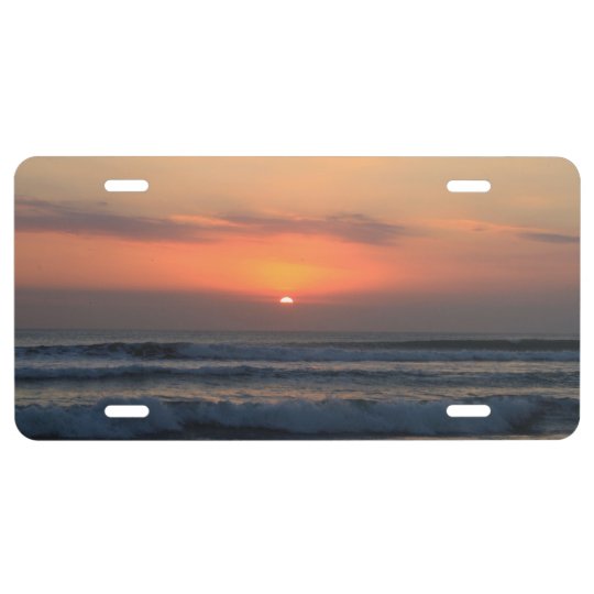 Tropical sunset license plate | Zazzle.com