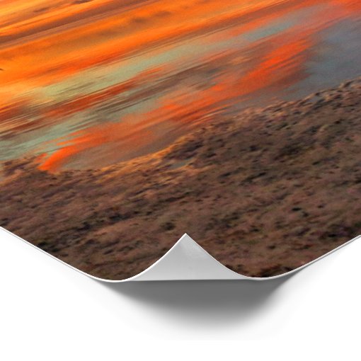 Tropical Sunset Ocean Beach Poster | Zazzle