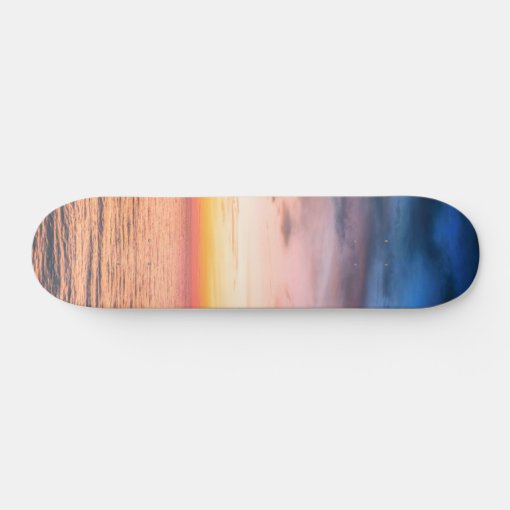 Tropical Sunset Photo Skateboard | Zazzle