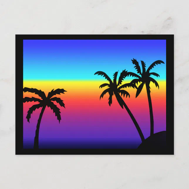 Tropical Sunset Postcard | Zazzle