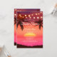 Tropical Sunset String Lights Beach Bridal Shower Invitation | Zazzle