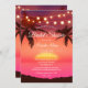 Tropical Sunset String Lights Beach Bridal Shower Invitation | Zazzle
