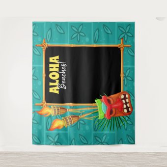 Tropical Tiki Summer Luau Party Photo Backdrop | Zazzle