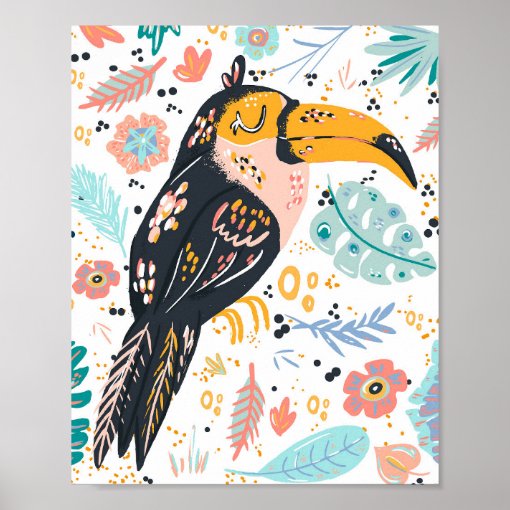 Tropical Toucan Poster | Zazzle