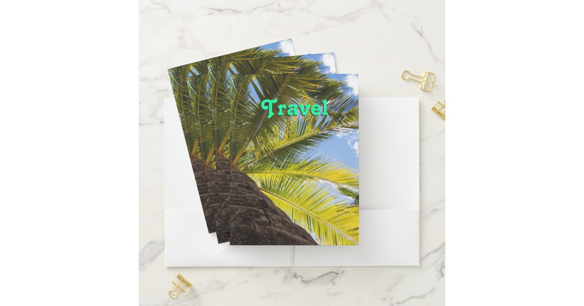 Tropical Travel Pocket Folder | Zazzle