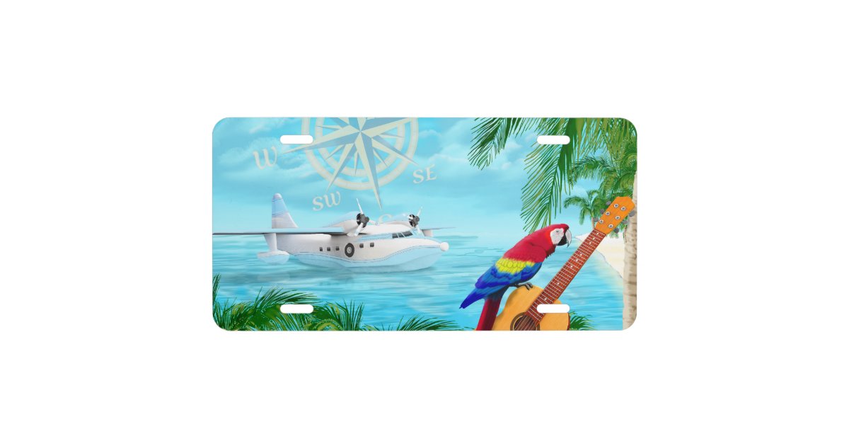 Tropical Travels License Plate | Zazzle