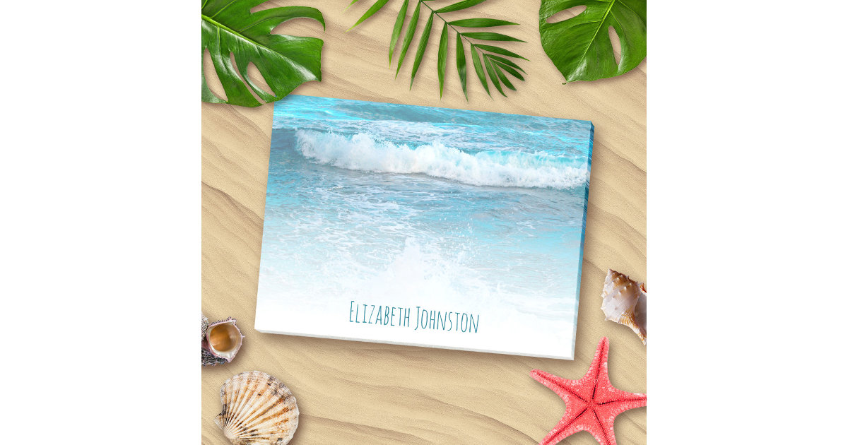 Tropical turquoise ocean Hawaii waves photo custom Post-it Notes | Zazzle