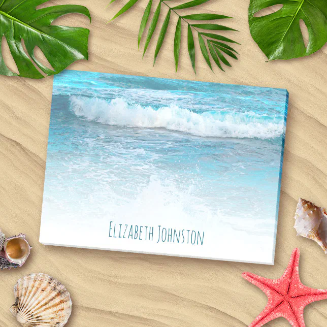Tropical turquoise ocean Hawaii waves photo custom Post-it Notes | Zazzle