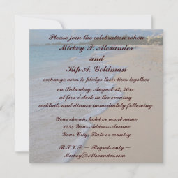 Tropical Turquoise Sea and Sandy Beach Invitation | Zazzle