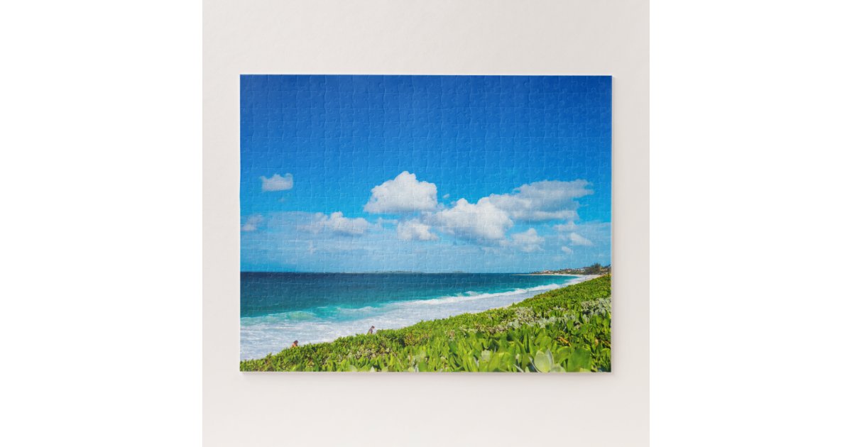 Tropical View of The Atlantic Ocean Jigsaw Puzzle | Zazzle