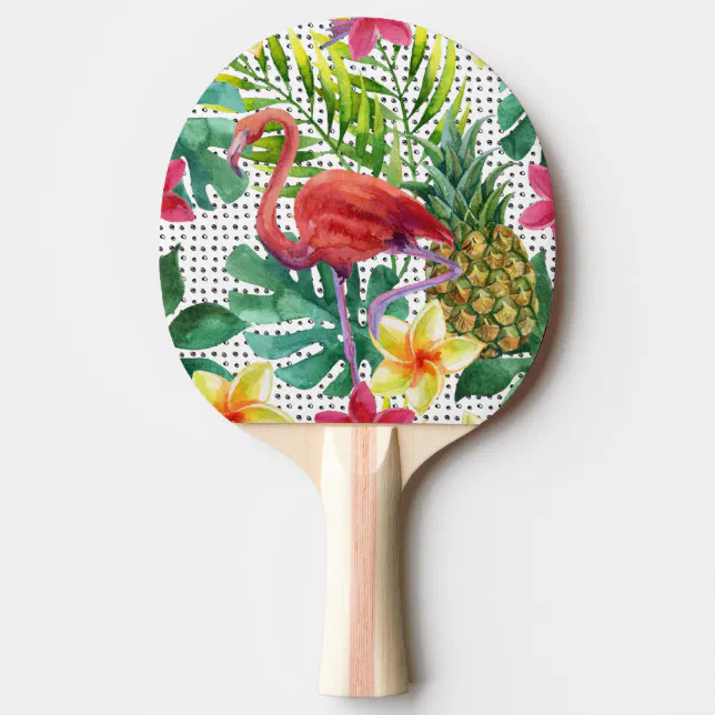 Tropical Watercolor Ping Pong Paddle | Zazzle